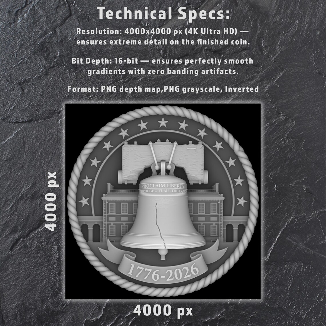 Liberty Bell 3D Relief | USA 250th Anniversary Challenge Coin 1776 2026 ...