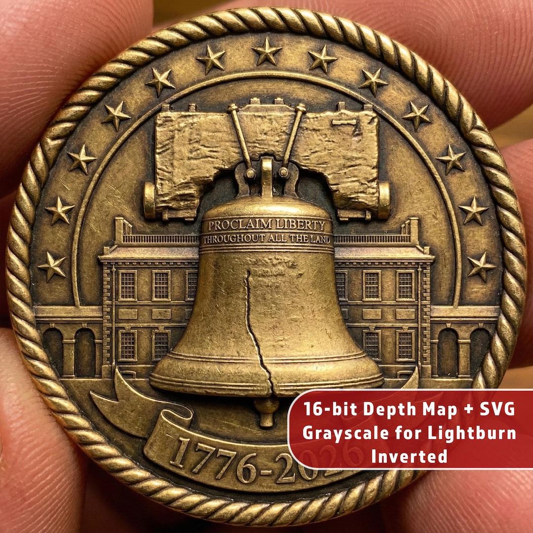 Liberty Bell 3D Relief | USA 250th Anniversary Challenge Coin 1776 2026 ...