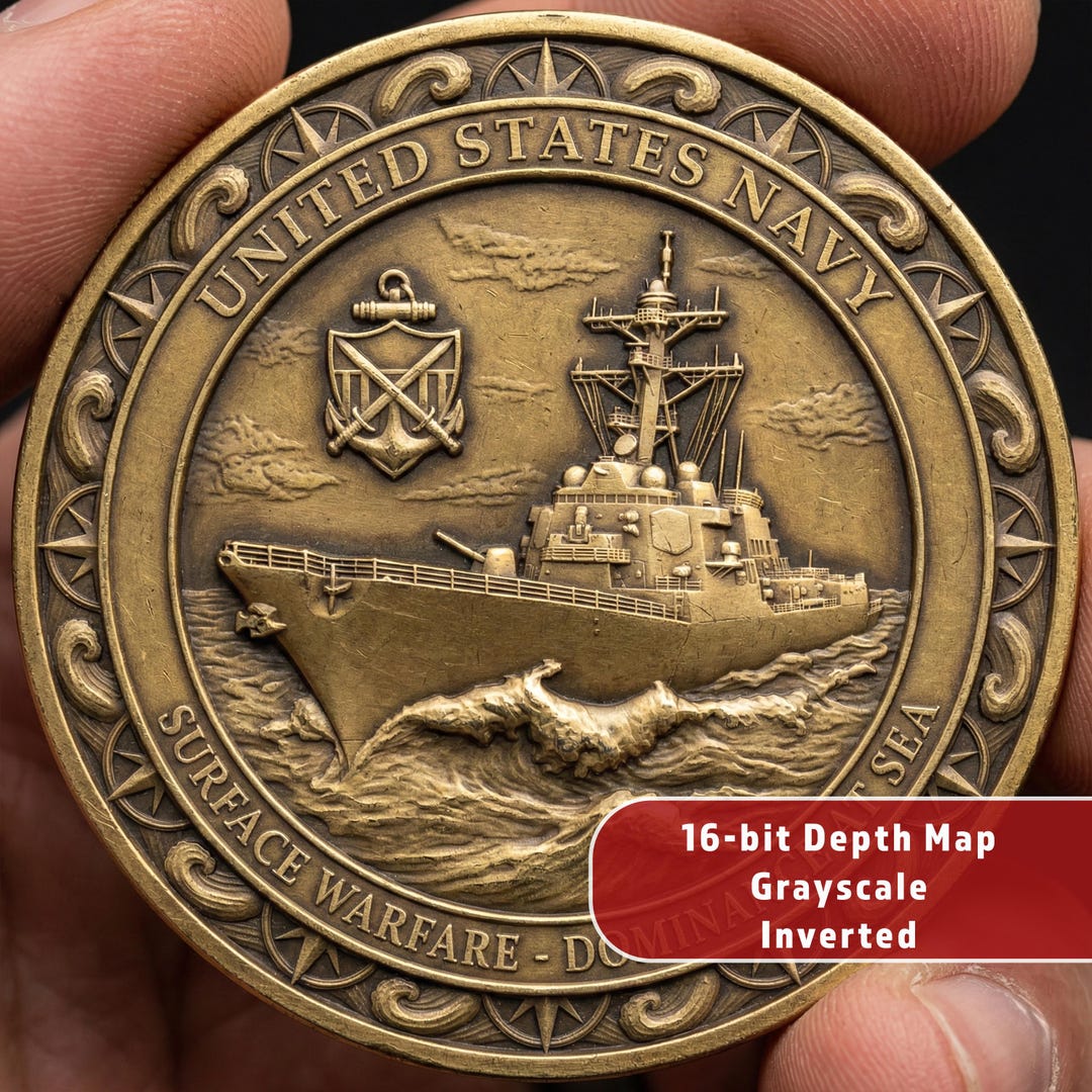 US Navy Surface Warfare | Destroyer Ship Coin | Dominance at Sea ...