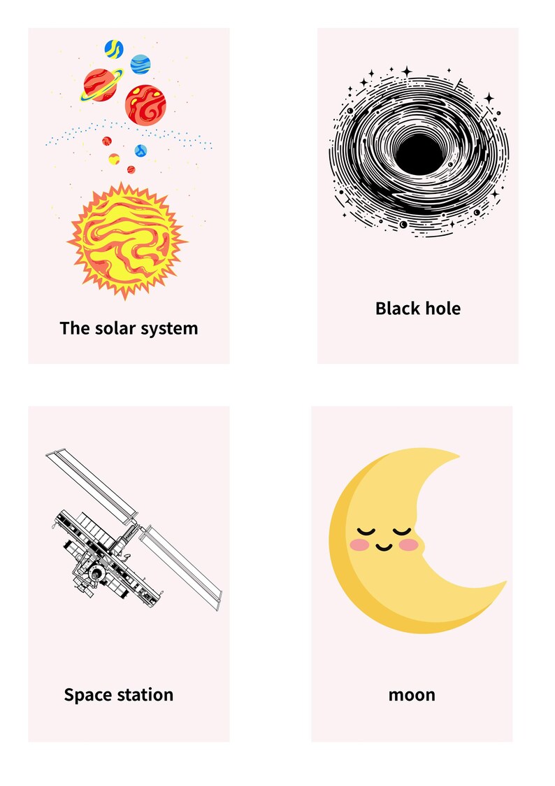 Space Flash Cards Printable | Solar System Planets | Kids Science ...