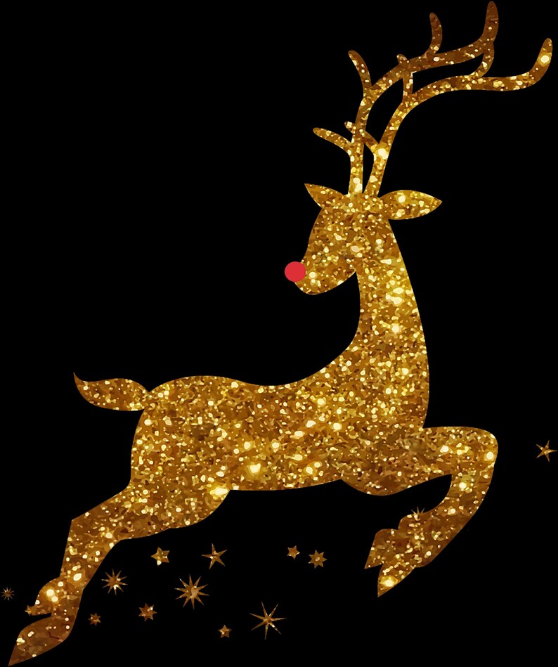 File PNG Snowy Reindeer Spirit – Elegant Winter Deer Walking Through ...