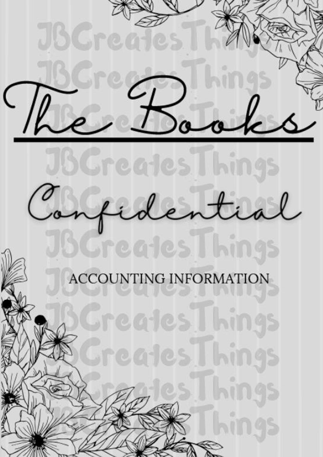 Bookkeeping General Ledger Binder Cover - Grey Monochrome Classic ...