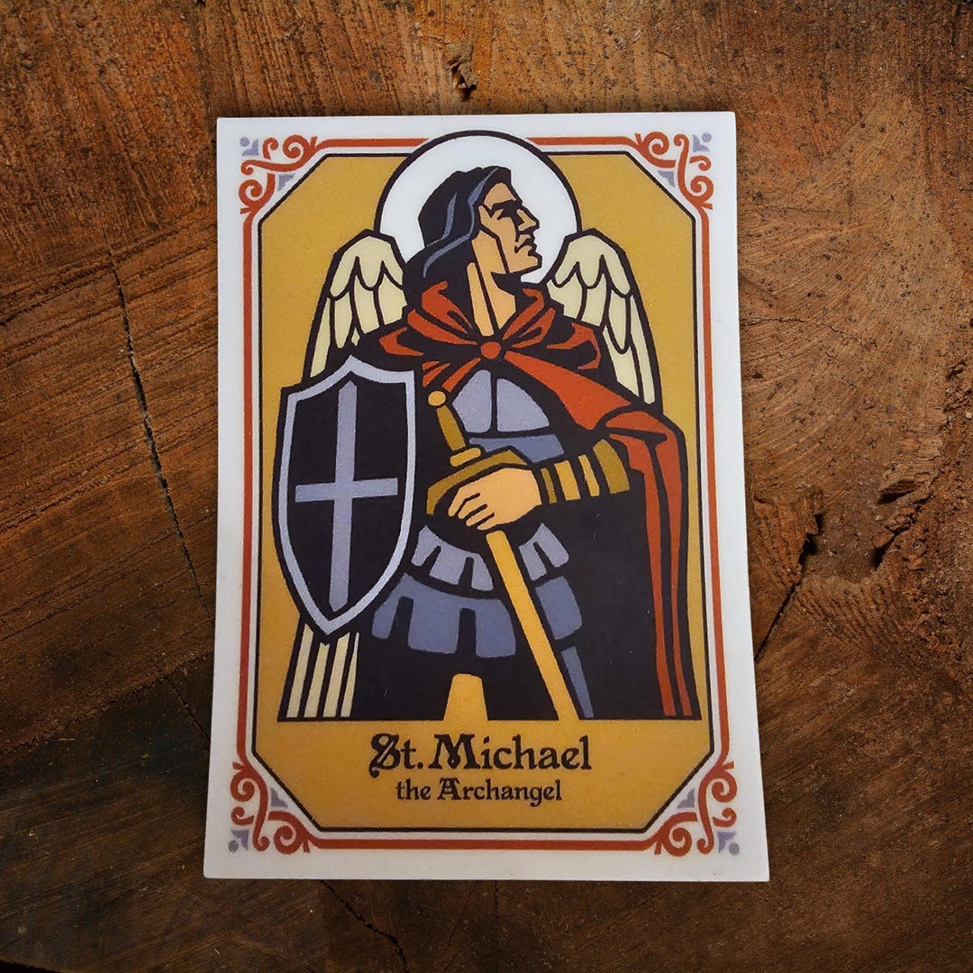 St. Michael the Archangel Die-cut Vinyl Sticker | Catholic | Christian ...