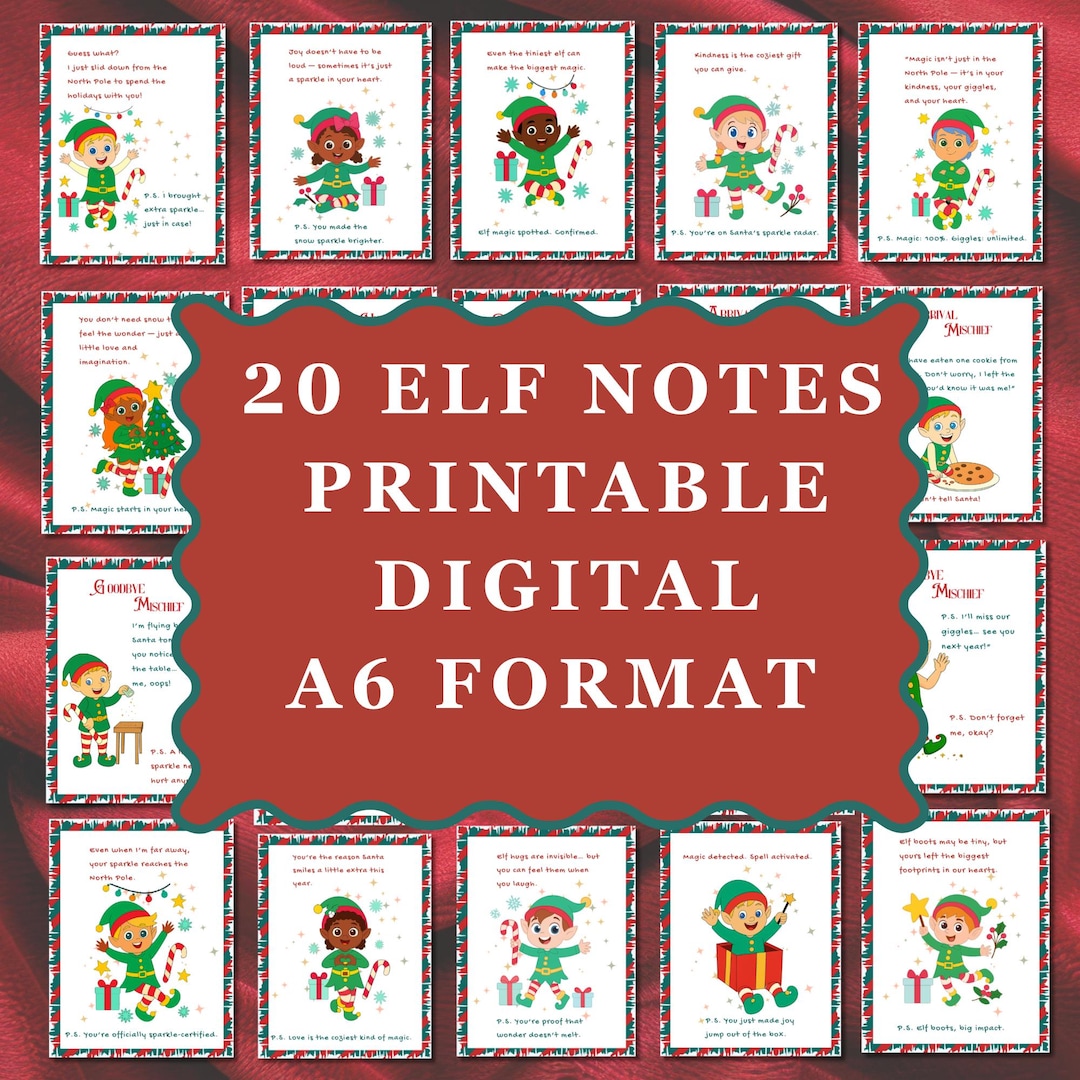 20 Printable Elf Notes – Mischief Elf | Christmas Elf Kit | Digital Elf ...