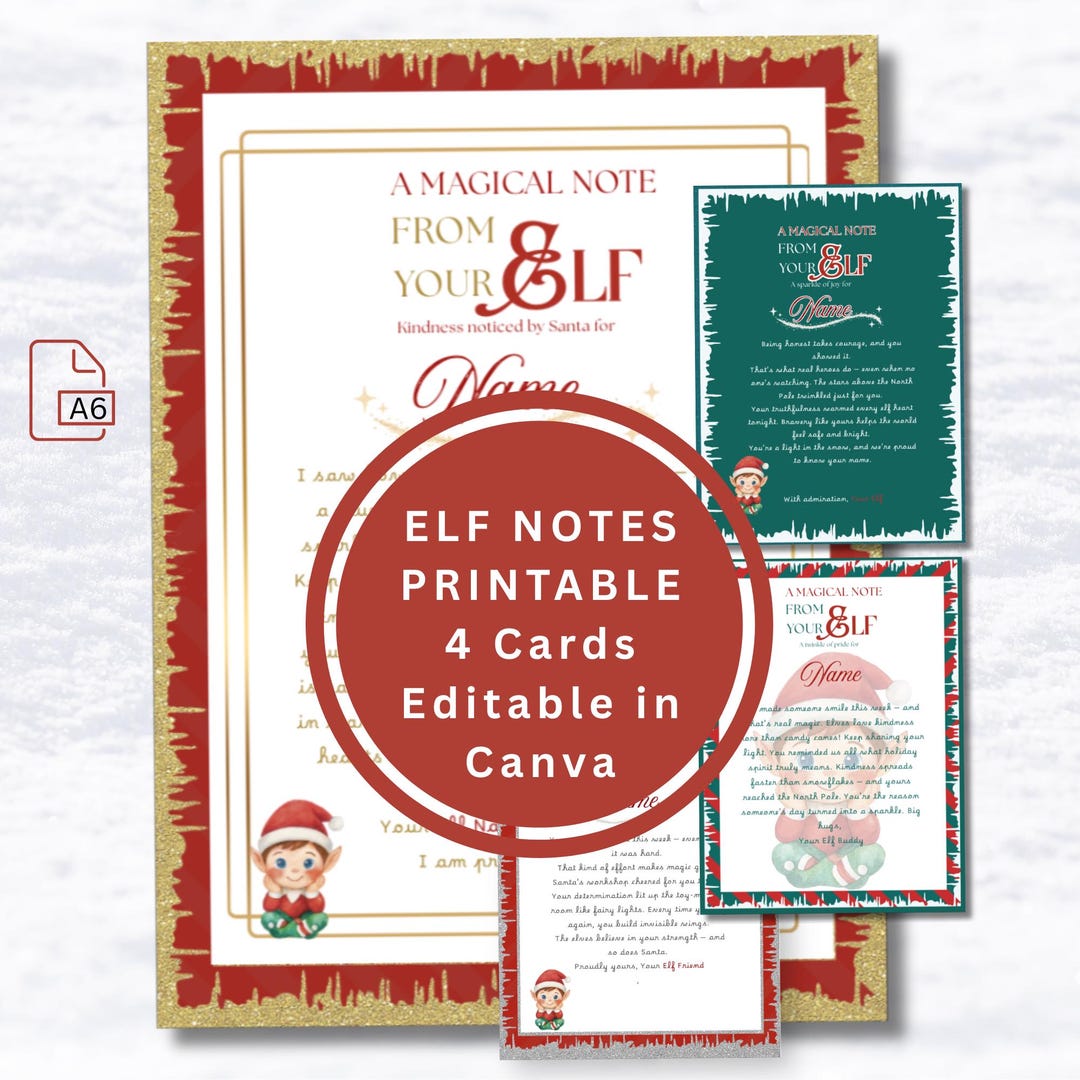 Editable Elf Arrival & Departure Letters – 4 Printable Elf Notes ...
