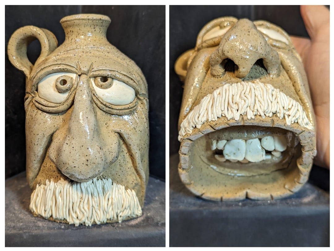 Mini Face Jug With Mouth Bottom MJM25C - Etsy