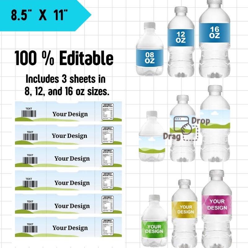 Water Label for Kids Party - Etsy