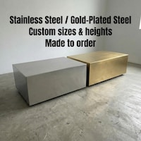 Steel and Copper Cube End Table, Modern Home Decor - Etsy
