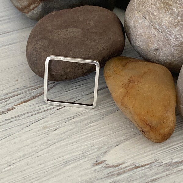 Silver Square Rings - Etsy