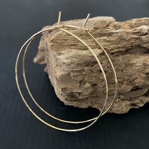 Simple Hammered Gold Filled Hoops Delicate Minimalist Jewelry - Etsy