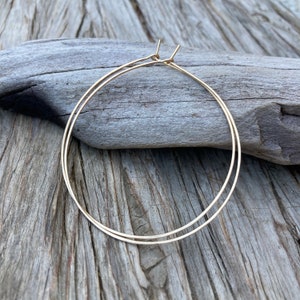 Simple Hammered Gold Filled Hoops Delicate Minimalist Jewelry - Etsy
