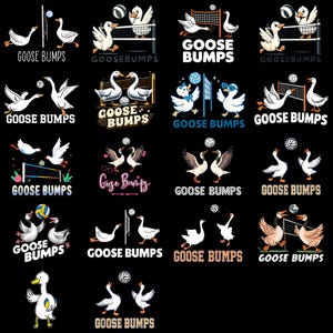Goose Bumps Volleyball PNG, Funny Sports Animal Clipart, Spooky Goose ...