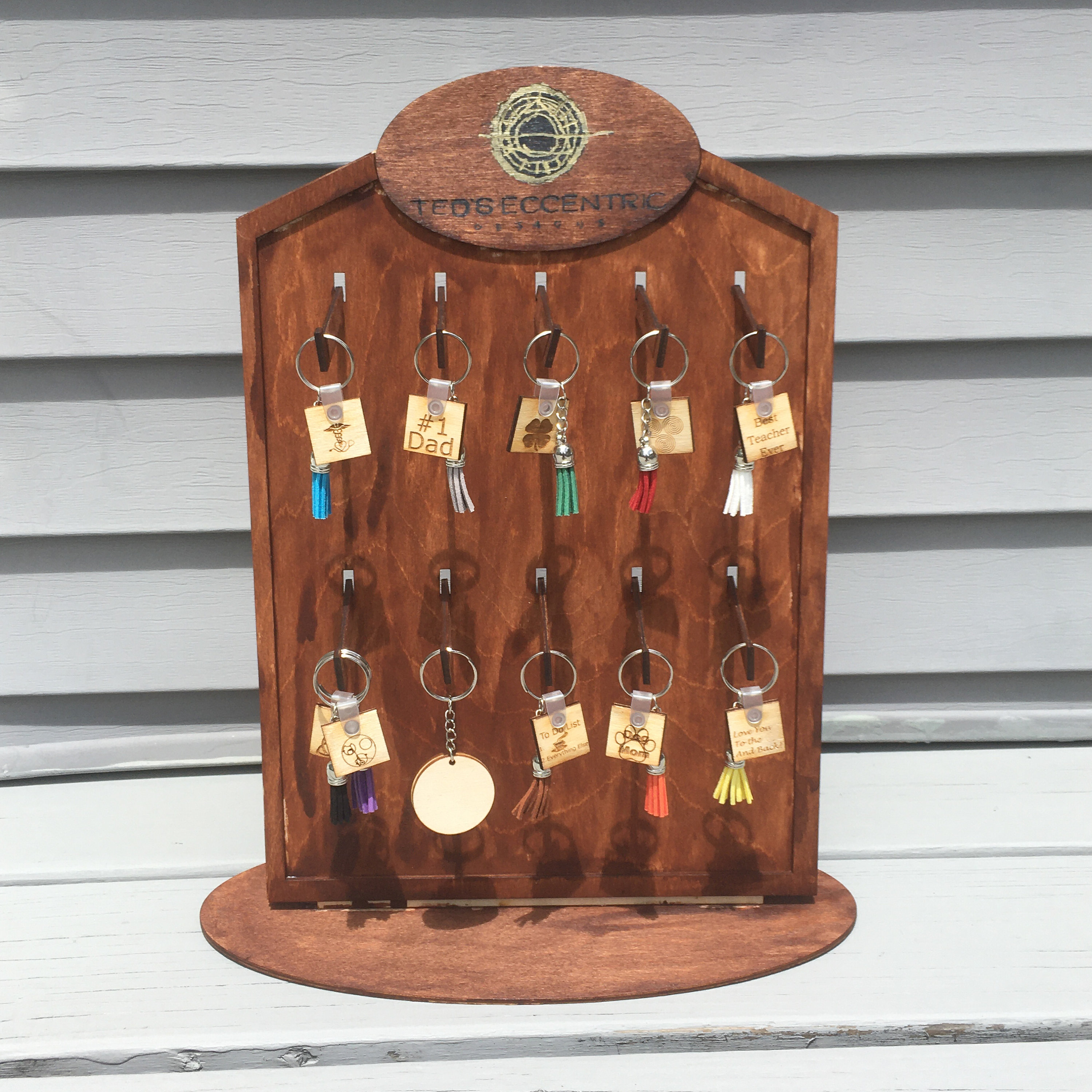 Keychain Laser Cut Display Stand, Keychain Display Stand, Craft Fair ...