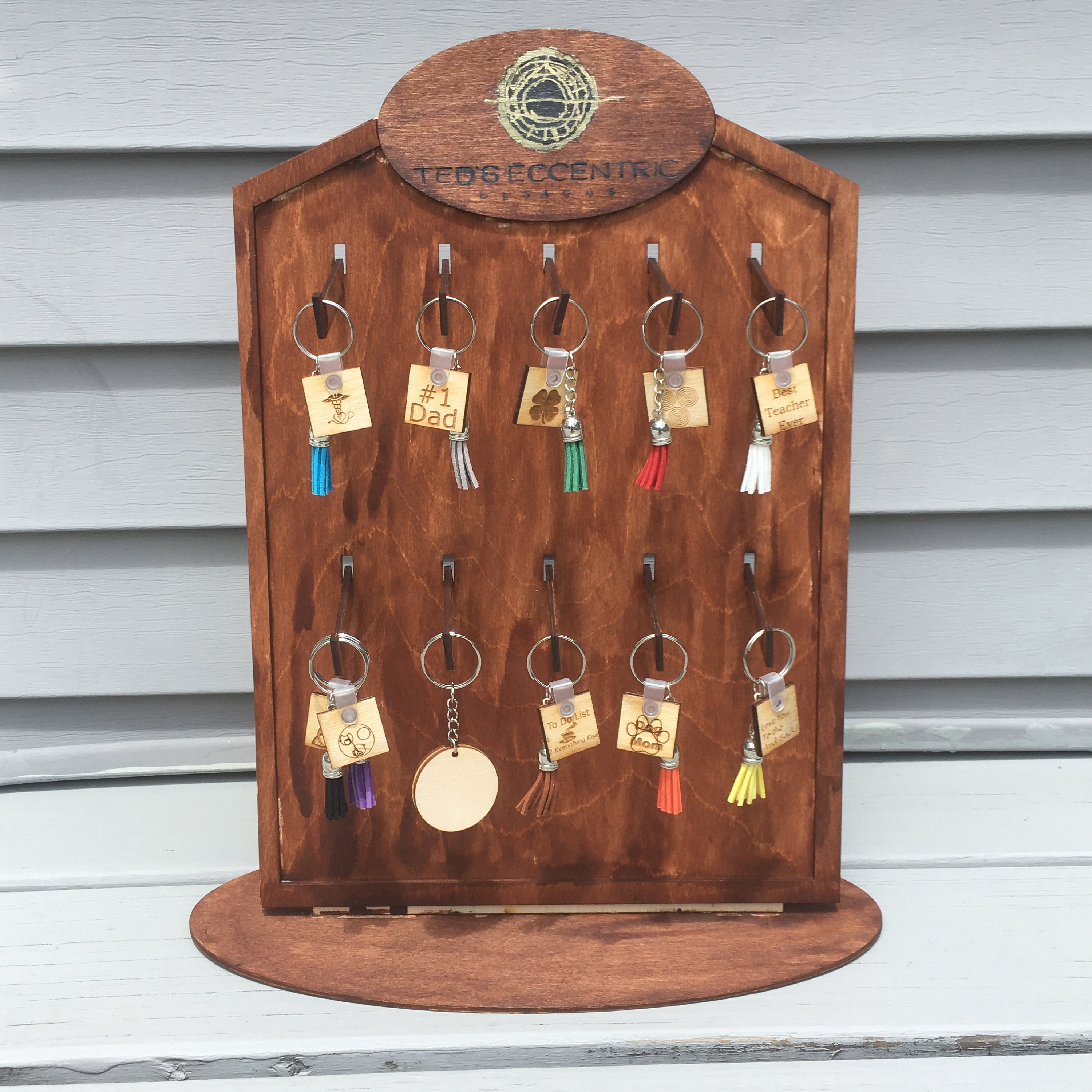 Keychain Laser Cut Display Stand, Keychain Display Stand, Craft Fair ...