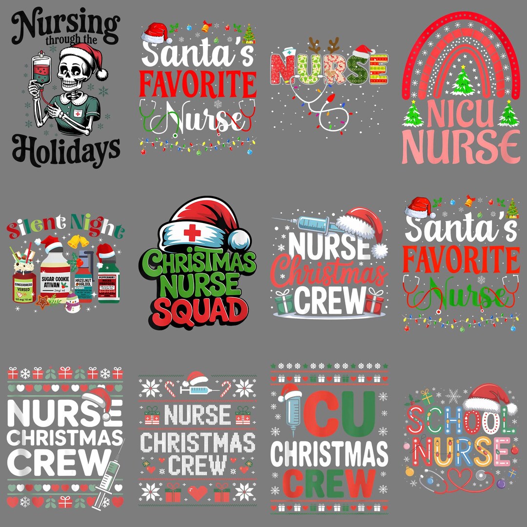 Santa’s Favorite Nurse Christmas PNG, Funny Sarcastic Medical Quote ...