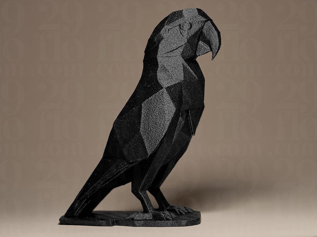 Geometric Parrot Figurine | Modern Parrot Made of Geometric Shapes ...