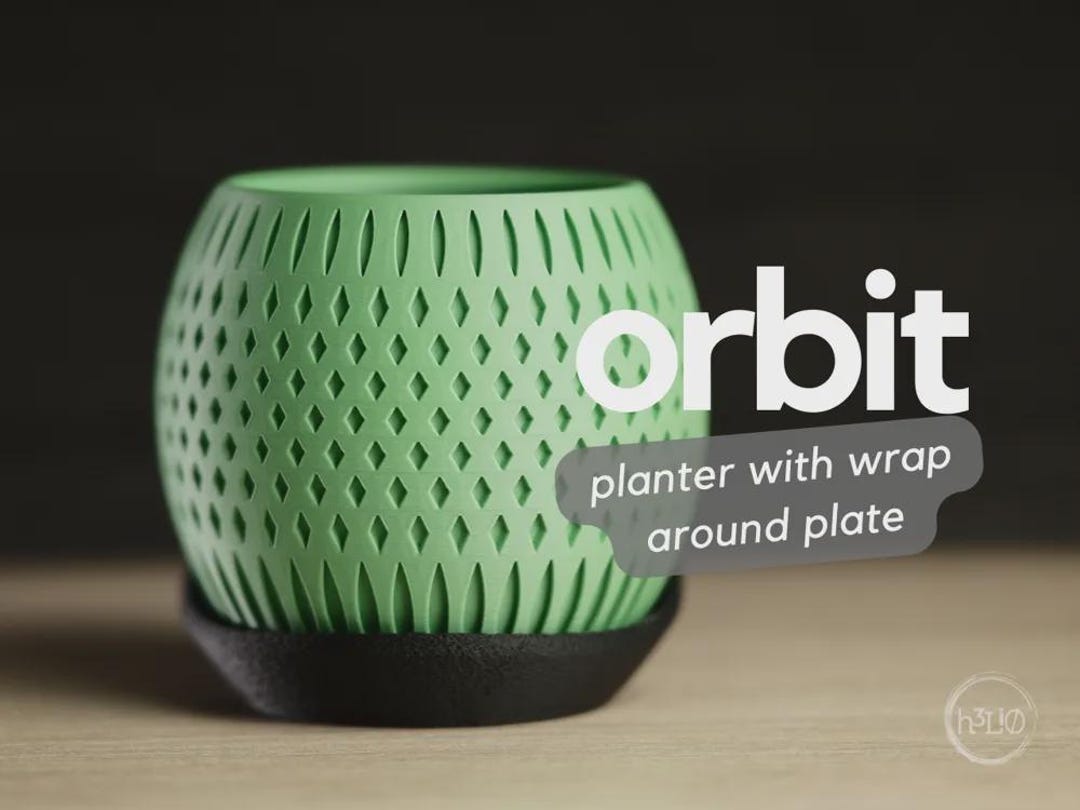 Orbit Planter | Modern 3D Printed Flower Pot | Geometric Planter ...