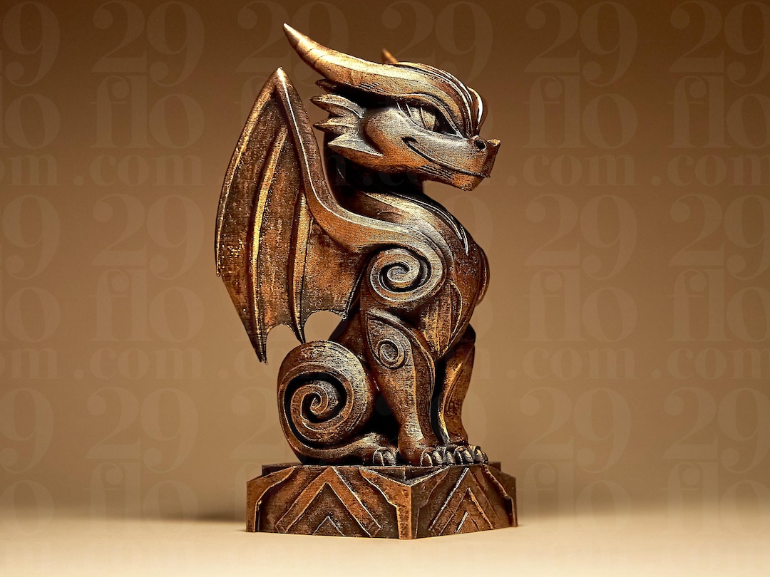 Dragon Statuette | Small Dragon Figurine | Fantasy Decorative Sculpture ...