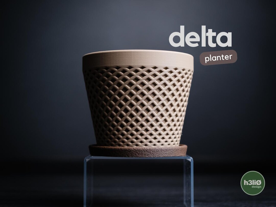 Delta Planter | Modern 3D Printed Flower Pot | Geometric Planter ...