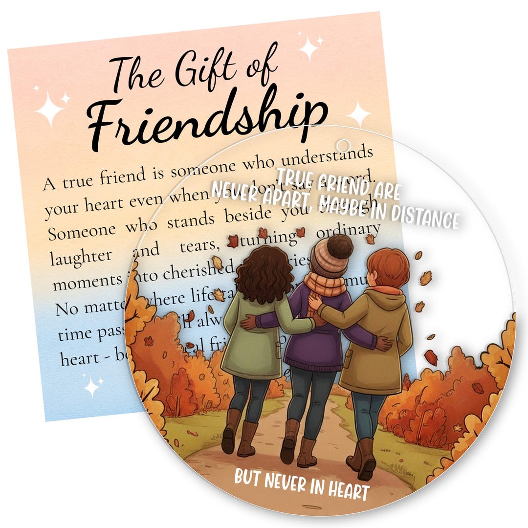 True Friends Never Apart Ornament, Best Friend Gift for Women, Long ...