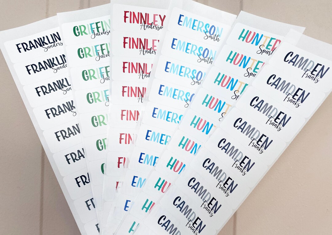 Waterproof School Supply Name Labels: Personalized Kids Stickers - Etsy