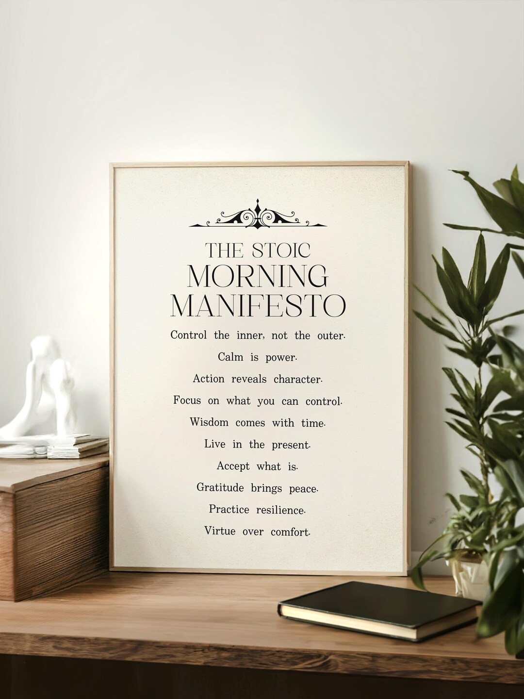 The Stoic Morning Manifesto: Printable Stoic Quote Wall Art, Stoicism ...