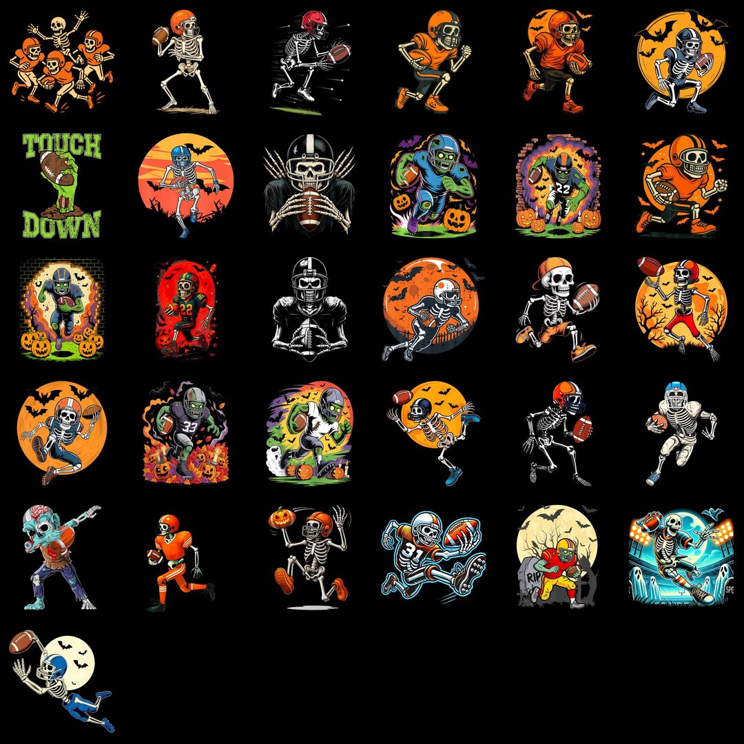 Zombie Football Halloween PNG, Funny Spooky Football Player Sublimation ...