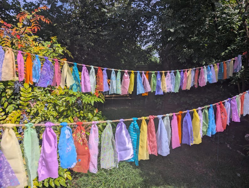 Personalised Fabric Bunting | Wedding Bunting | Sari Garland | Boho ...