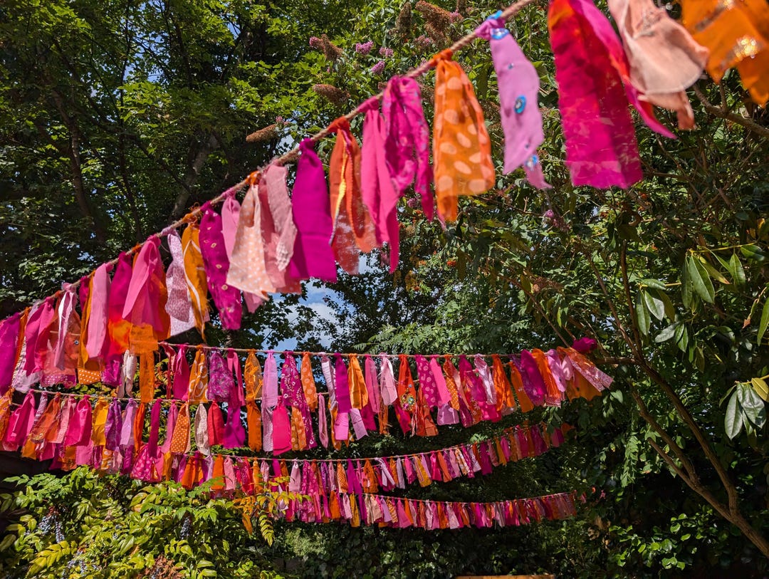 Personalised Fabric Bunting | Wedding Bunting | Sari Garland | Boho ...