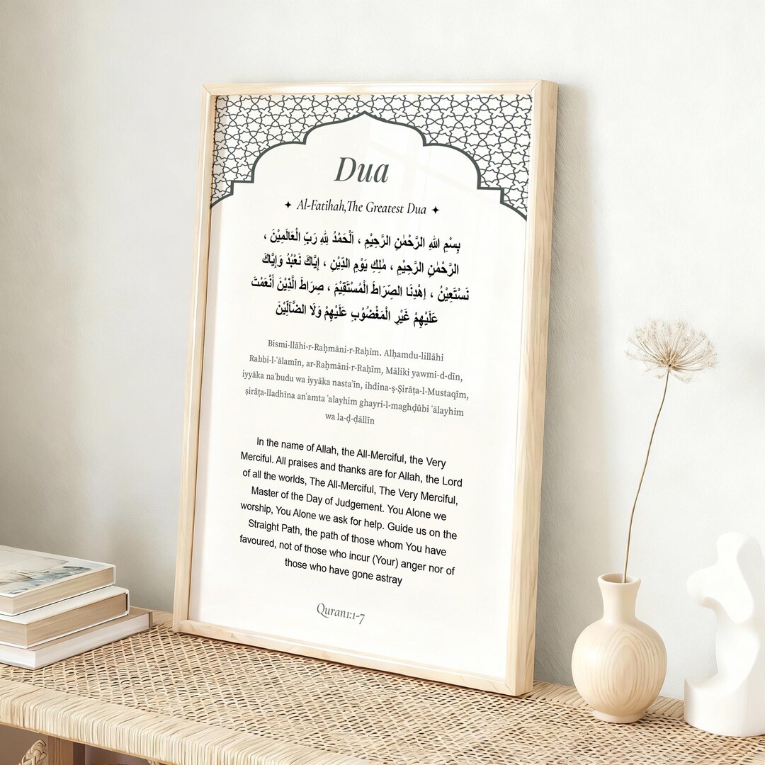 Minimalist Surah Al-fatiha Wall Art Printable, Modern Islamic Decor ...