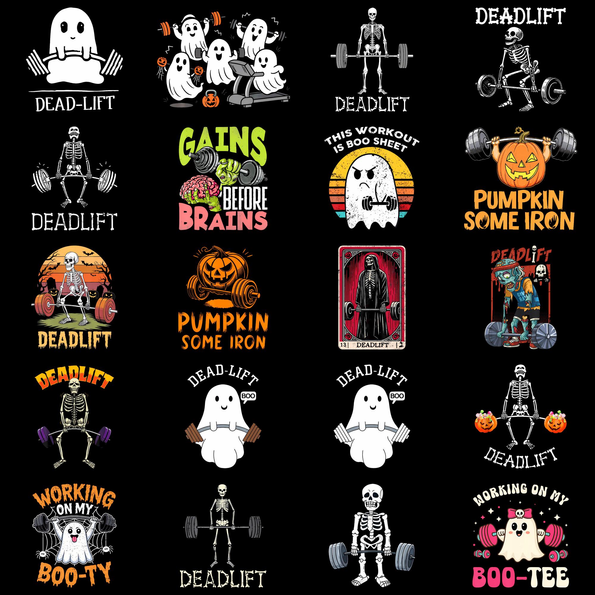 Working Out Ghost PNG – Funny Gym Fitness Weightlifting Halloween ...