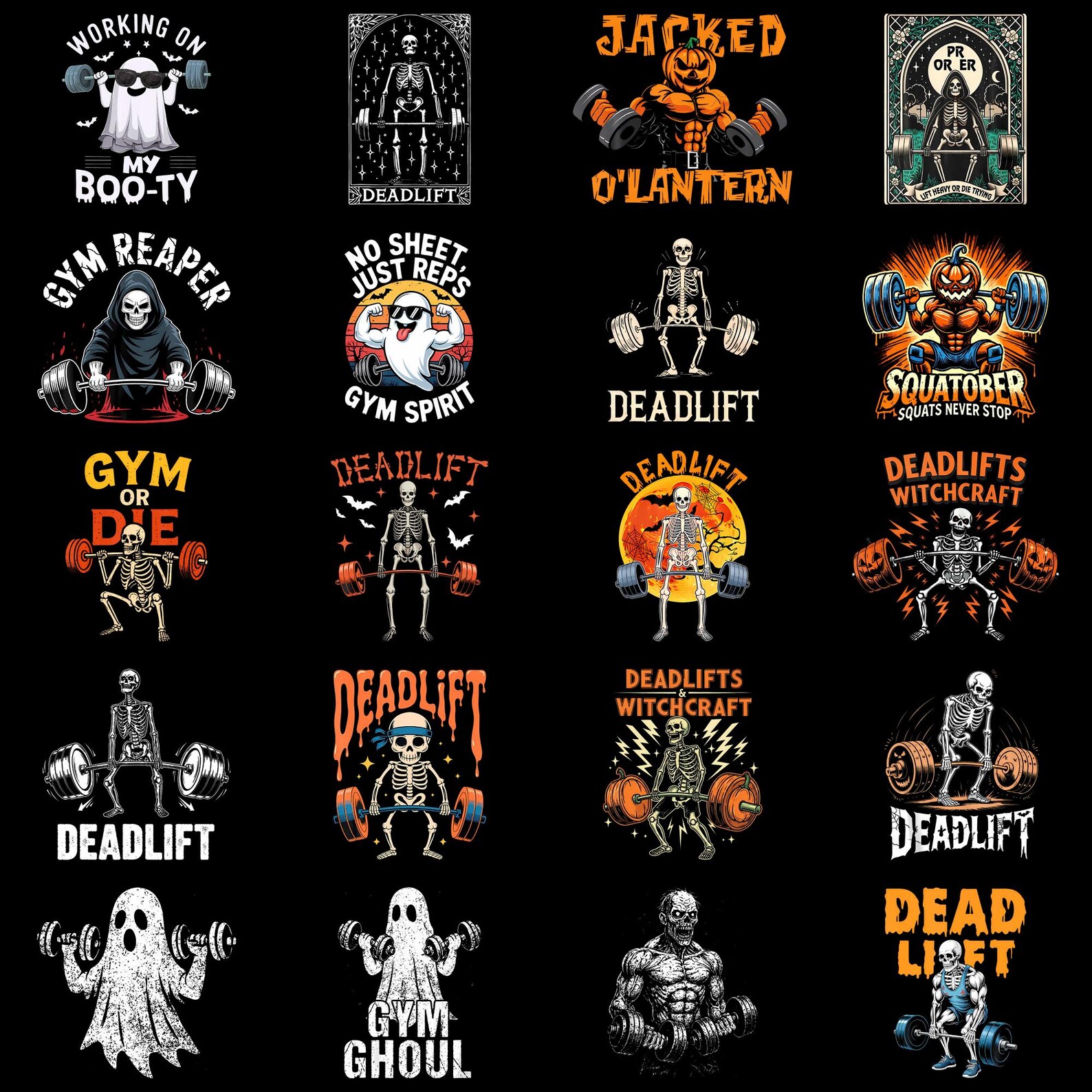Working Out Ghost PNG – Funny Gym Fitness Weightlifting Halloween ...