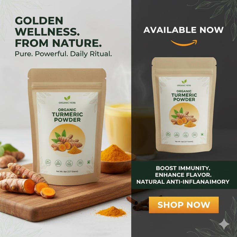 Organic Turmeric Powder Curcuma Longa | Natural Haldi Spice for Cooking ...