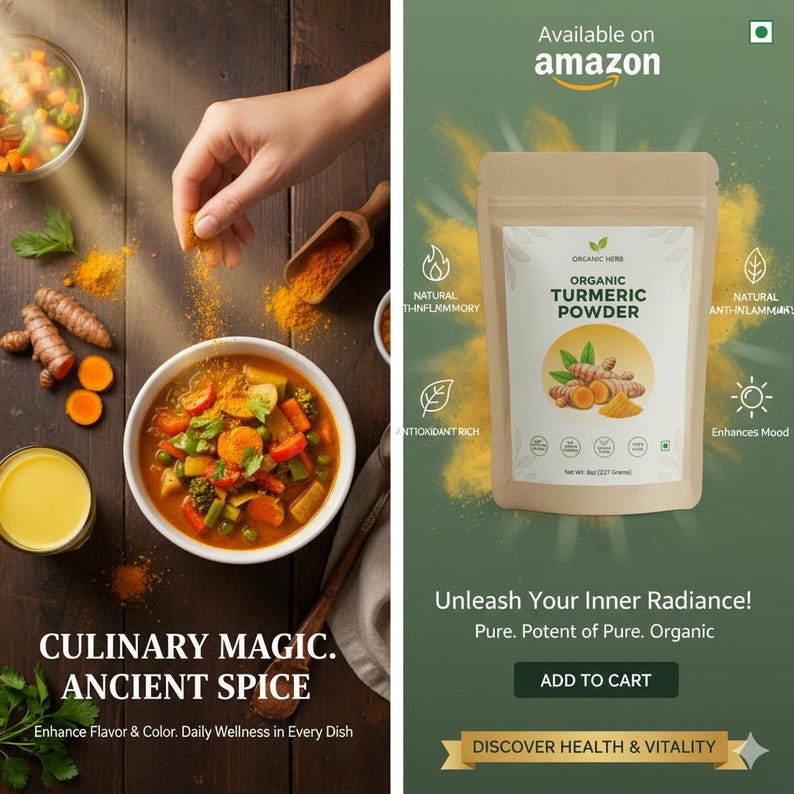 Organic Turmeric Powder Curcuma Longa | Natural Haldi Spice for Cooking ...
