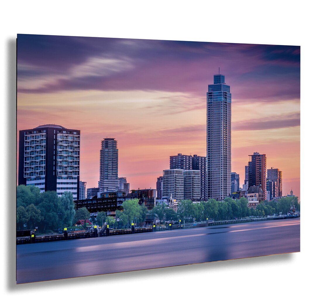Rotterdam Skyline Sunrise Photo Netherlands Cityscape Modern ...