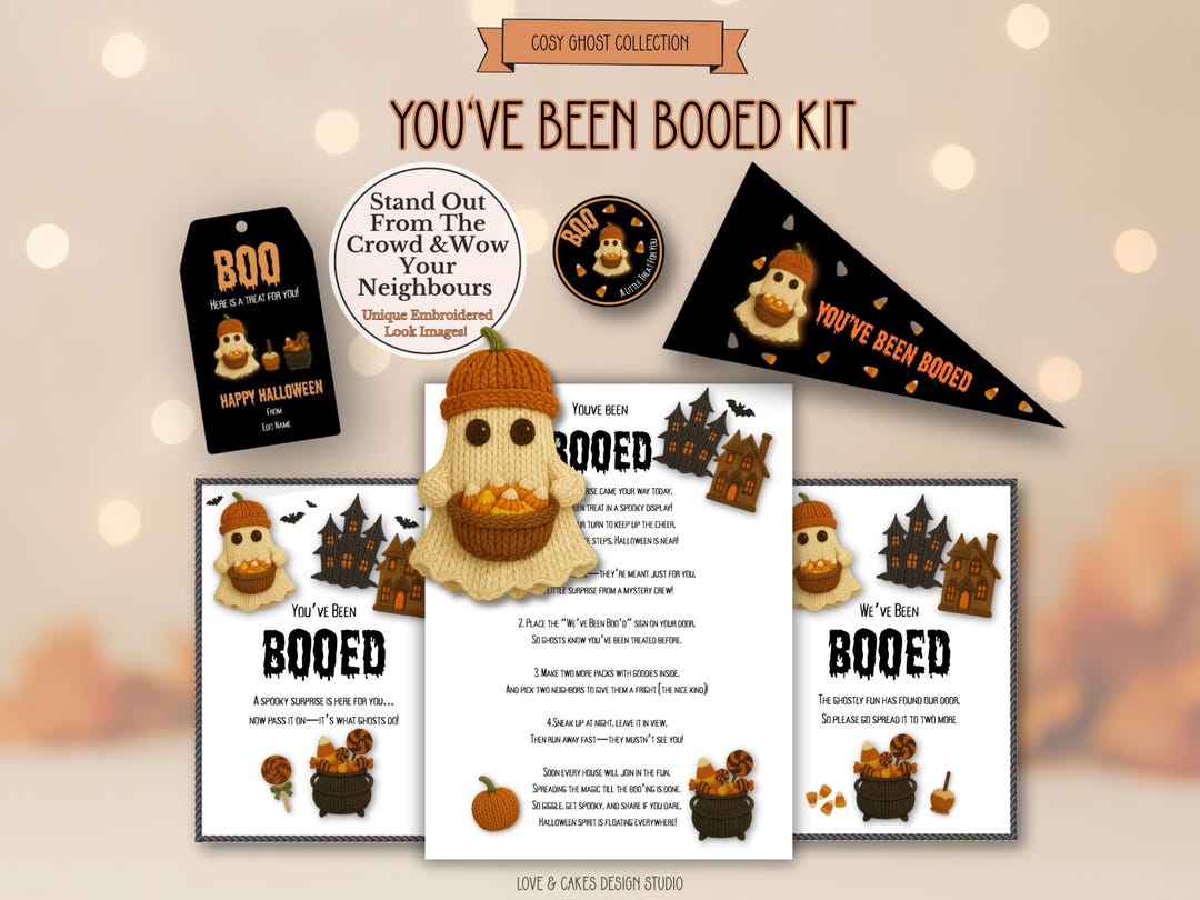 You’ve Been Booed Printable Halloween Game Kit • Printable Signs ...