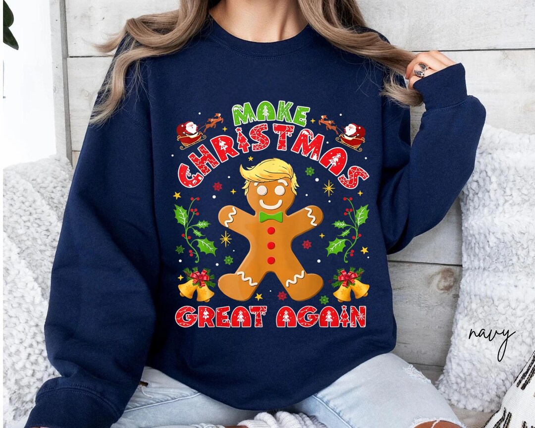 Trump Gingerbread Man Christmas Tee: Funny Holiday Shirt - Etsy UK