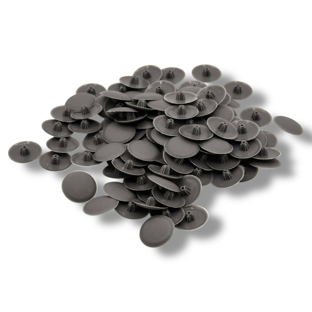Charcoal Grey Screw Cover Caps Bifix™ Screws Pozi Phillips Snap on 6-8g ...