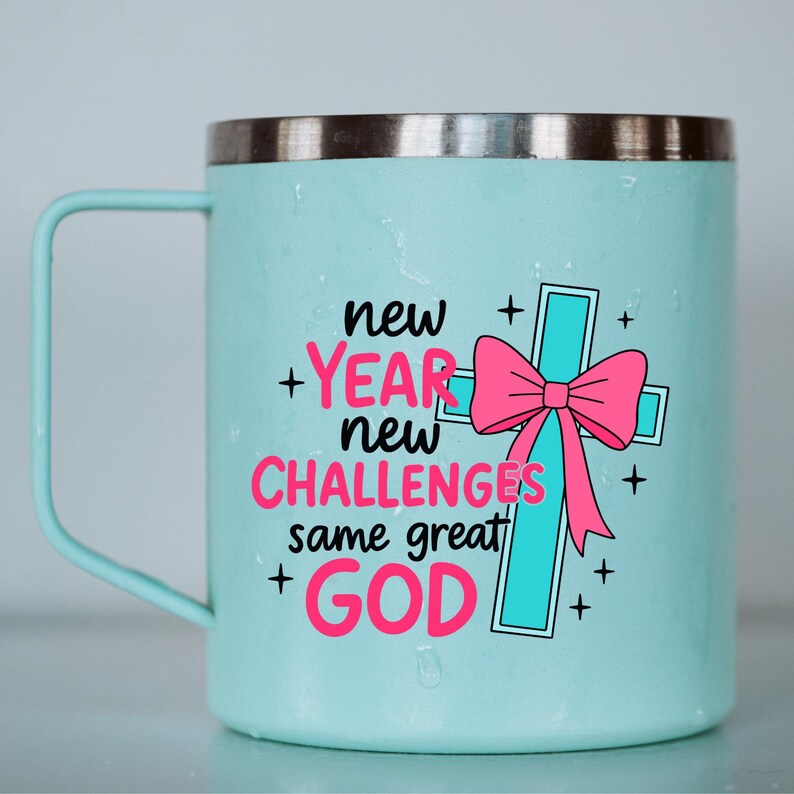 New Years New Challenges 2026 Png, Christian New Years Svg Bundle, Same Great God Coquette Bow ...