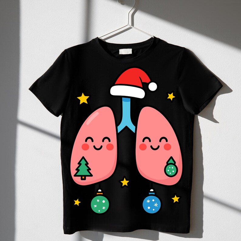 Funny Christmas Anatomy Clipart Bundle, Sarcastic Festive Human Organs ...