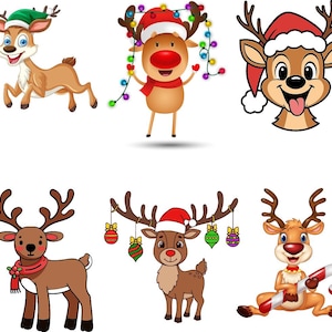 Rudolph the Red Nosed Reindeer Png, Cute Reindeer Clipart, Christmas ...