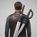 Medieval Shoulder Sword Back Scabbard | Viking Knight LARP Holster | PU ...