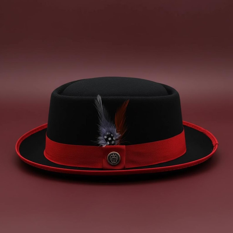 Pork Pie Hat Billycock Felt | Small Brim Bowler Hat | British Style ...