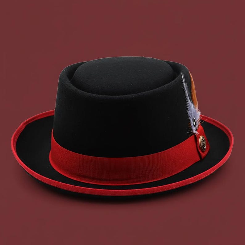 Pork Pie Hat Billycock Felt | Small Brim Bowler Hat | British Style ...