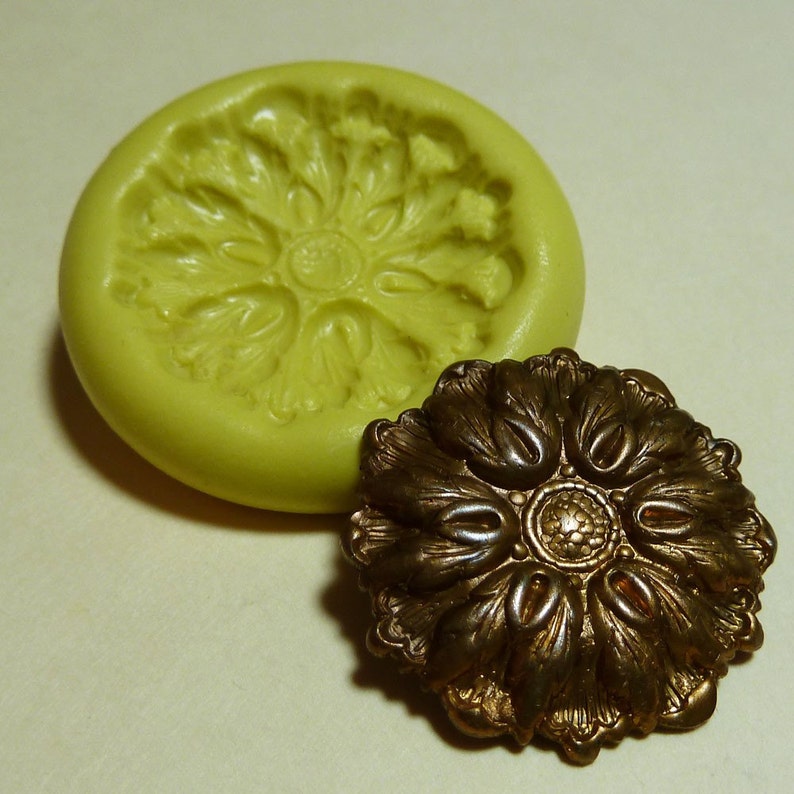 Antique Button Mold Flexible Silicone Push Mold PMC Art - Etsy