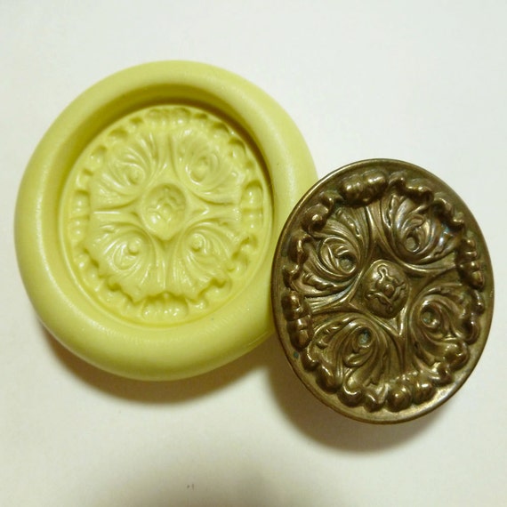 Antique Button Mold Flexible Silicone Push Mold Ornate | Etsy