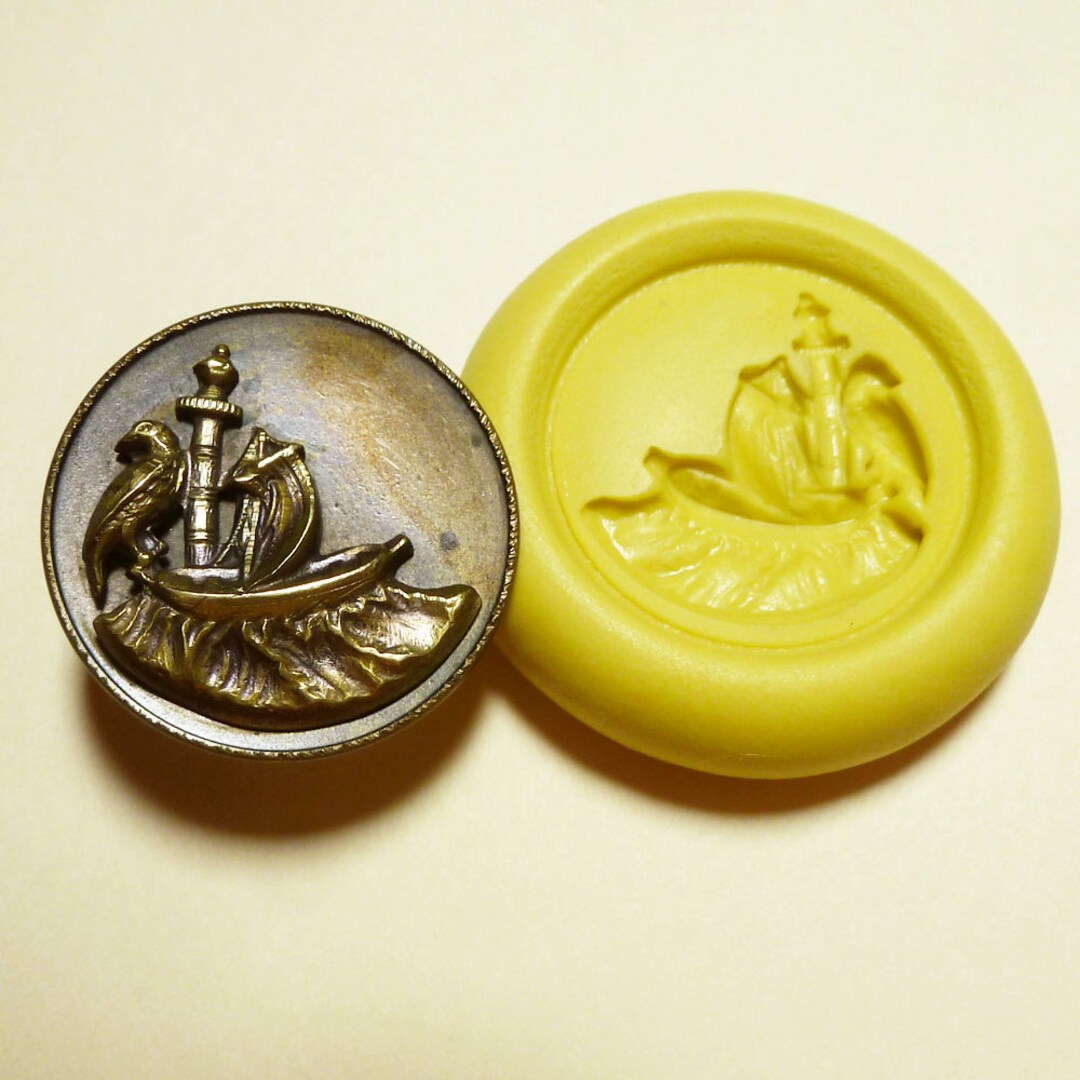 Antique Button Mold- Flexible Silicone Push Mold, Rime of the Ancient ...