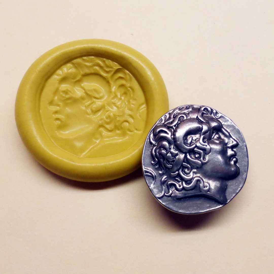 Silicone Mold, Ancient Greek Coin Replica, Alexander the Great, Horn of ...