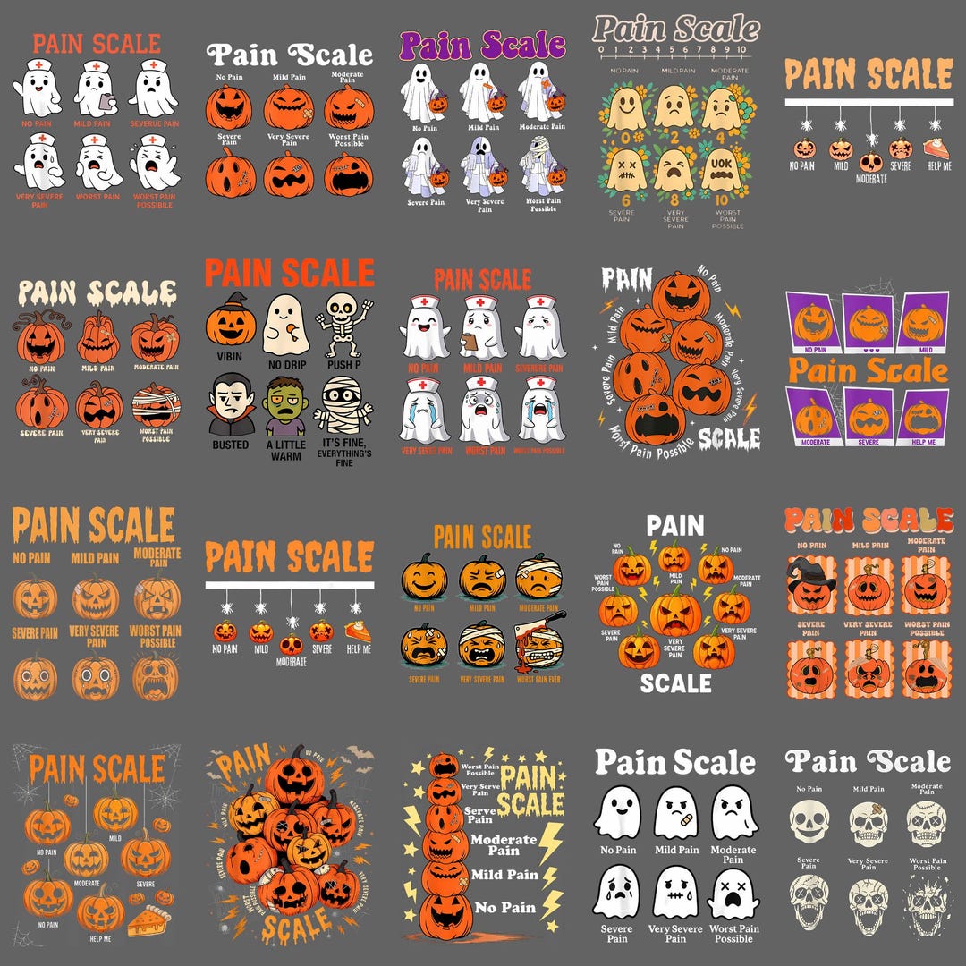 Pain Scale PNG, Funny Nurse Halloween Ghost Clipart, Trauma Nurse ...