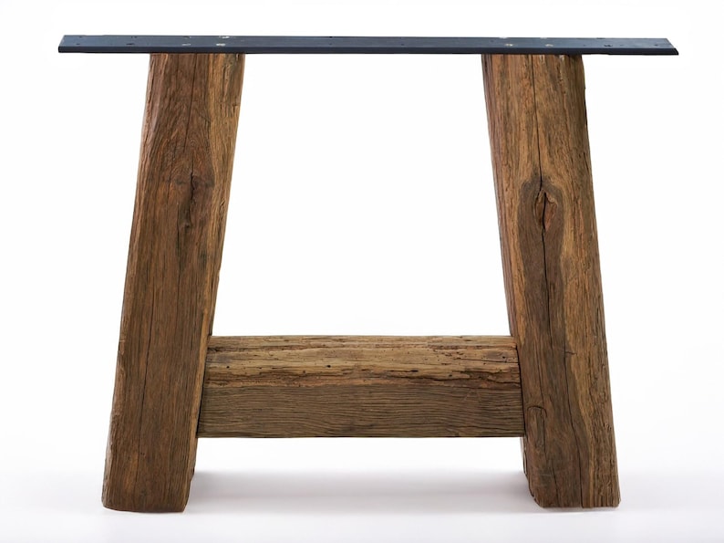 Rustic Oak A-frame Table Legs, Reclaimed Wood Base, 70cm Height - Etsy
